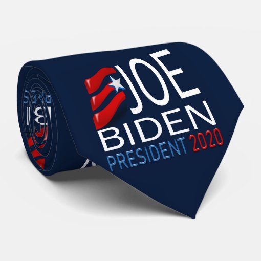 Joe Biden President 2020 Election Red Blue Text Neck Tie Zazzle
