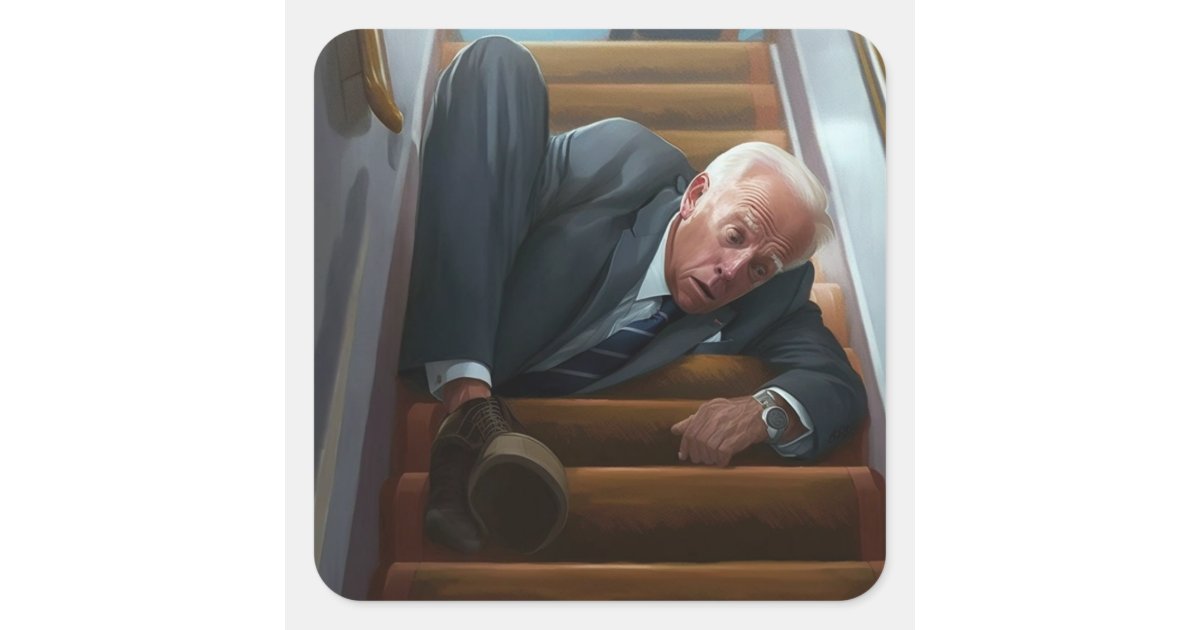 Joe Biden's Air Force One Oopsie Sticke Square Sticker | Zazzle