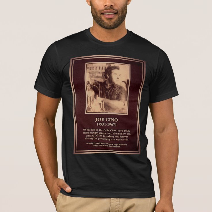Joe Cino Memorial Plaque T-Shirt | Zazzle