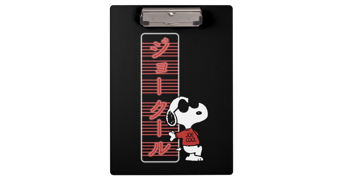 Joe Cool Japanese Neon Lights Clipboard | Zazzle