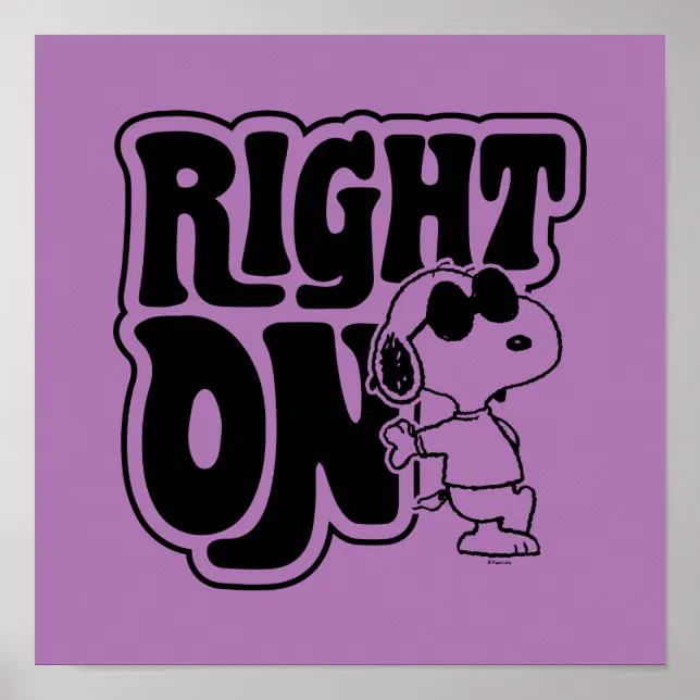 Joe Cool - Right On Poster | Zazzle