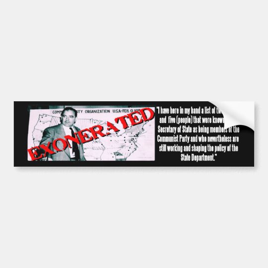 Joe Is Exonerated Bumper Sticker | Zazzle.com