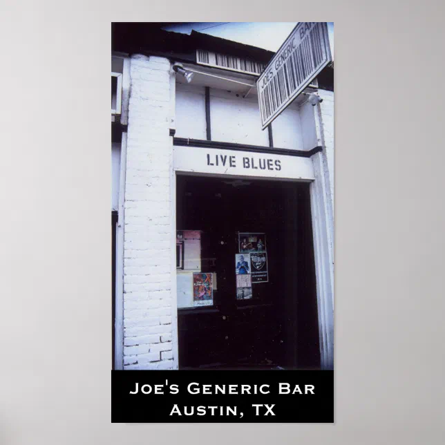 Joe's Generic Bar poster | Zazzle