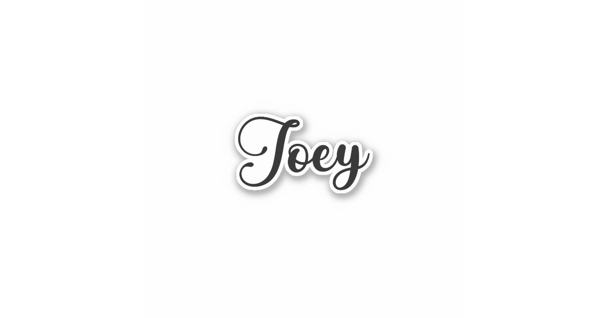 Joey Name - Handwritten Calligraphy Sticker | Zazzle