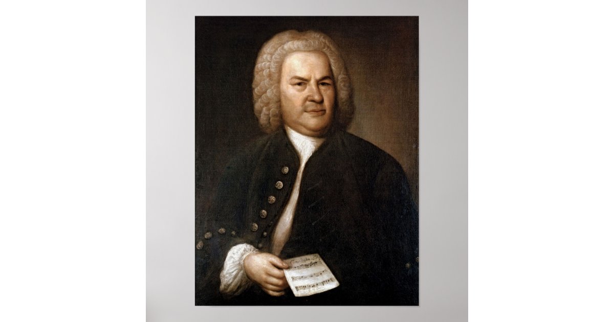 Johann Sebastian Bach Portrait Poster | Zazzle