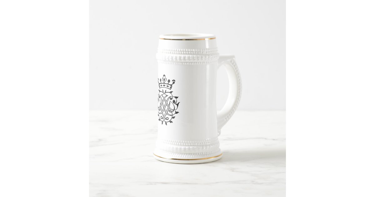 Johann Sebastian Bach Seal Crest Monogram Insignia Beer Stein | Zazzle
