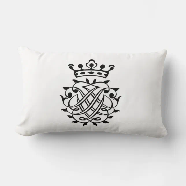 Johann Sebastian Bach Seal Crest Monogram Insignia Lumbar Pillow | Zazzle