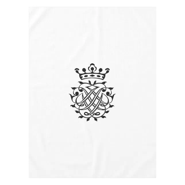 Johann Sebastian Bach Seal Crest Monogram Insignia Tablecloth | Zazzle