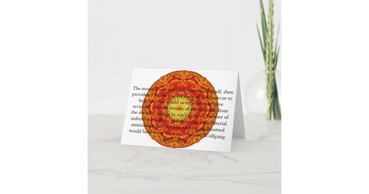 Johann Wolfgang von Goethe QUOTATION Card | Zazzle