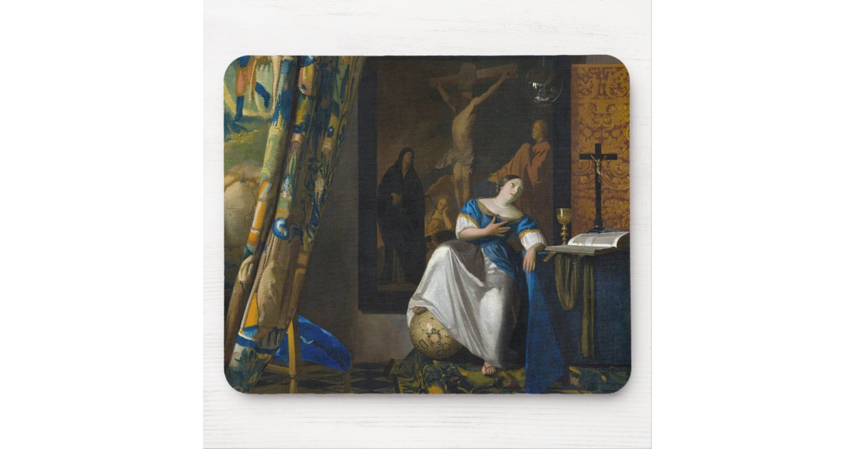 Johannes Vermeer - Allegory of Faith Mouse Pad | Zazzle