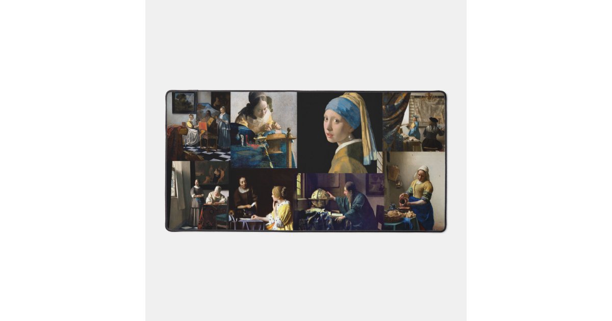 Johannes Vermeer - Masterpieces Patchwork Desk Mat | Zazzle