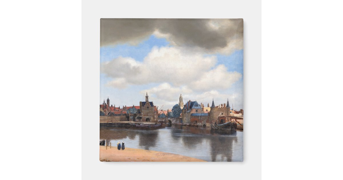 Johannes Vermeer - View of Delft Magnet | Zazzle