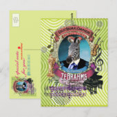 Johannes Zebrahms Zebra Animal Composer Brahms Postcard | Zazzle