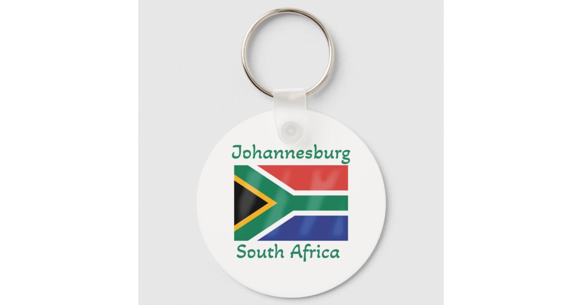 Johannesburg South Africa Flag Keychain | Zazzle