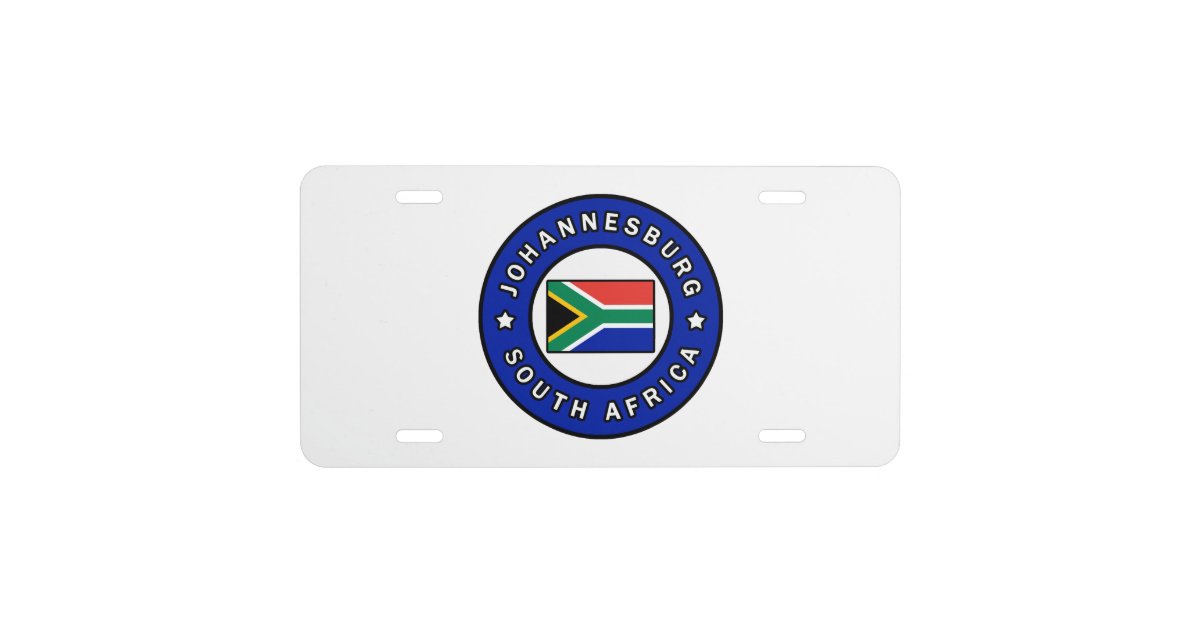 Johannesburg South Africa License Plate | Zazzle