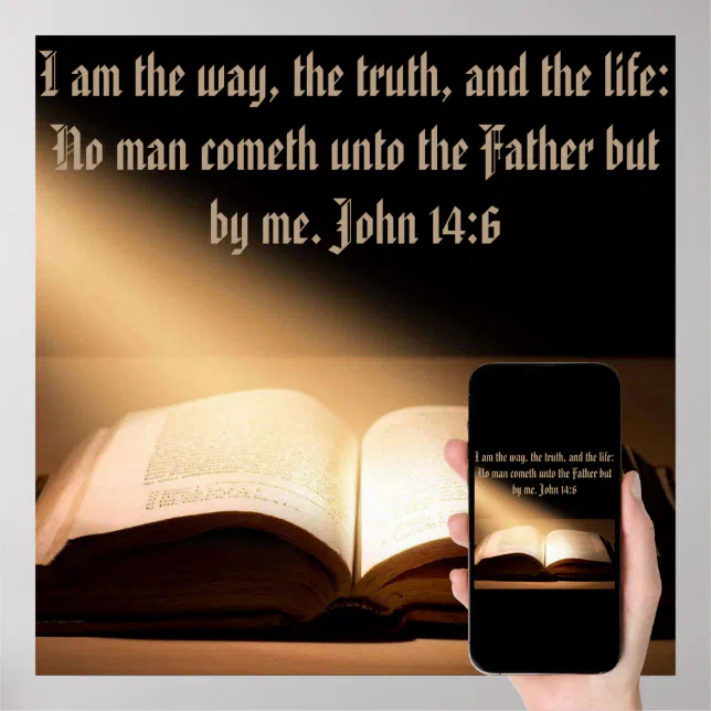 John 14:6 wall 24+24 wall Poster | Zazzle