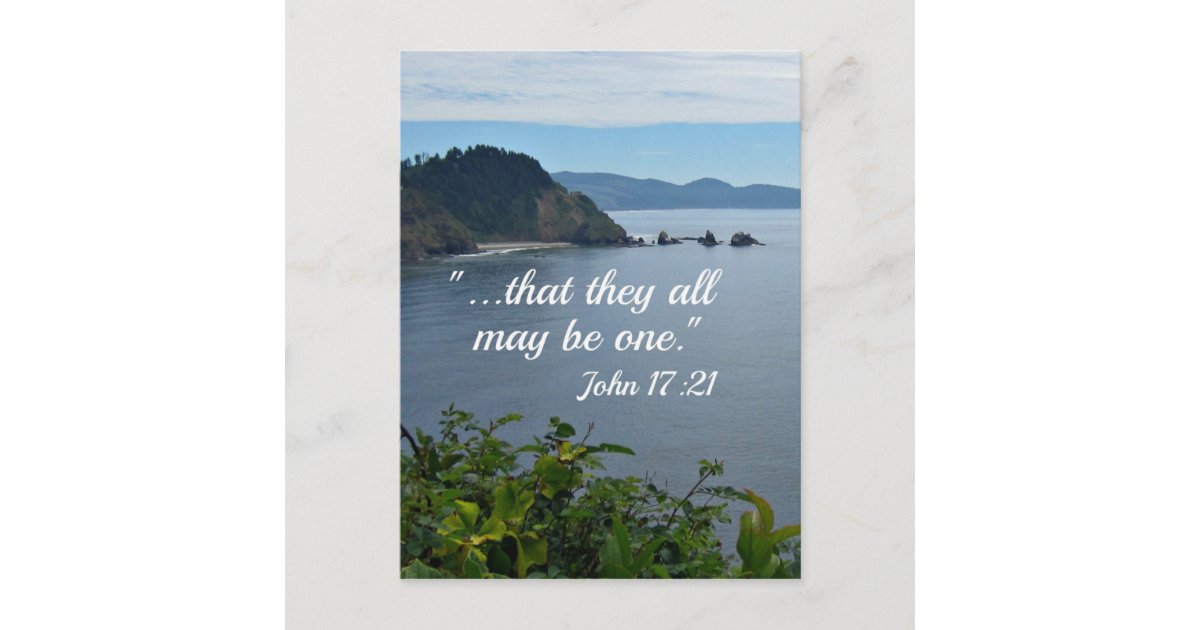John 17:21 "That they all may be one." Postcard | Zazzle