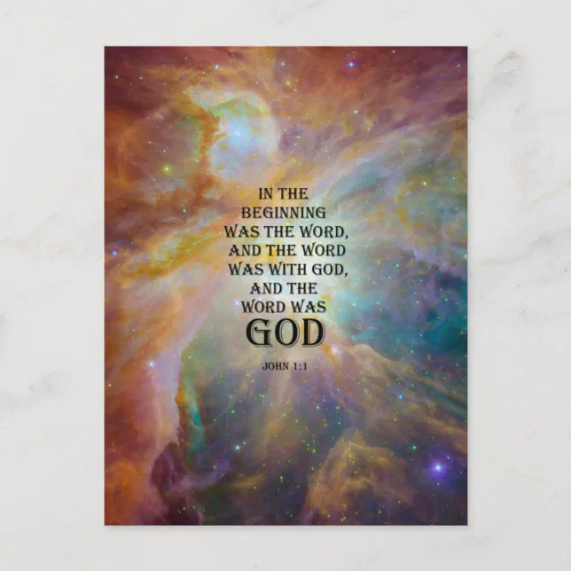 John 1:1 postcard | Zazzle