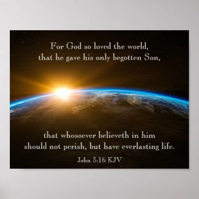 John 3:16 - for God so loved the world Poster | Zazzle