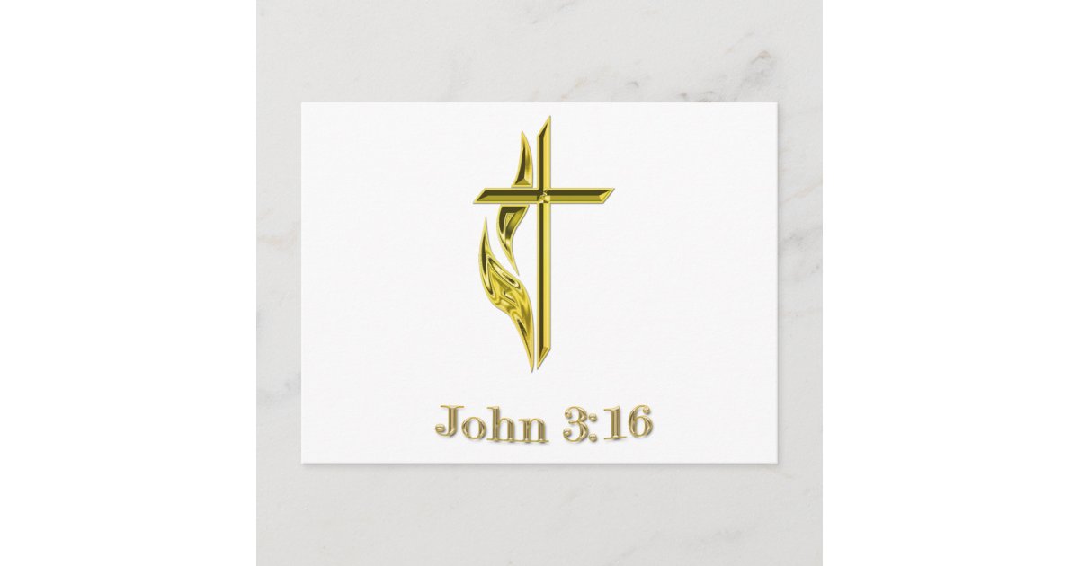 John 3:16 gifts postcard | Zazzle