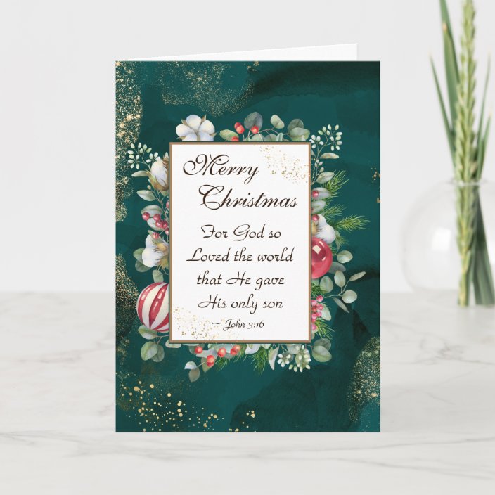 John.3:16 God so Loved the World, Christmas Card | Zazzle.com