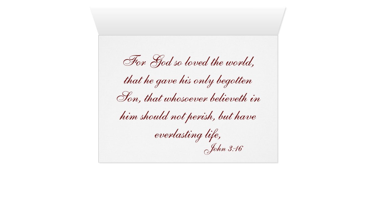 John 3:16 KJV Christmas Card | Zazzle