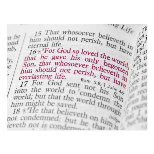 John 3:16 postcard | Zazzle.com