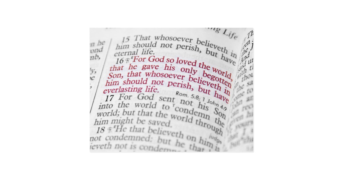 John 3:16 postcard | Zazzle.com