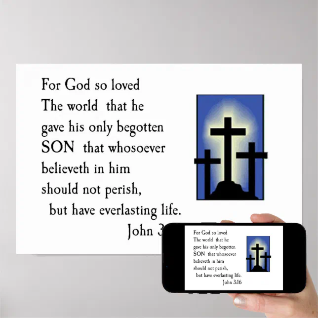 John 3:16 poster | Zazzle