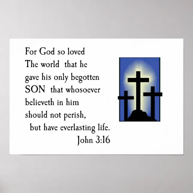 John 3:16 poster | Zazzle