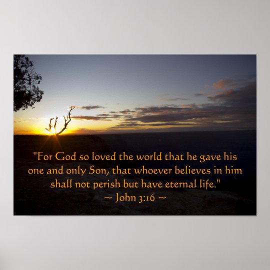 John 3:16 Poster | Zazzle.com