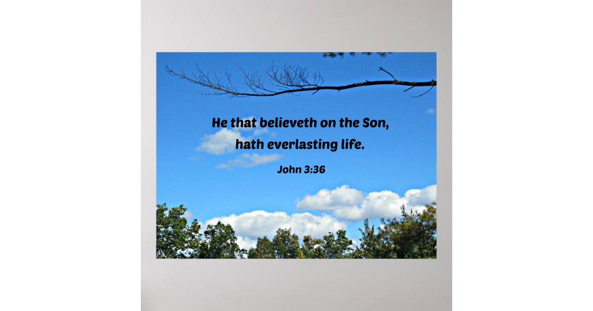John 3:36 He that believeth on the Son... Poster | Zazzle