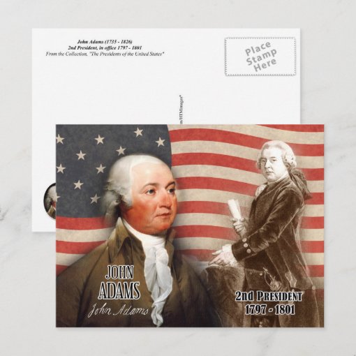 John Adams - 2nd President of the U.S. Postcard | Zazzle