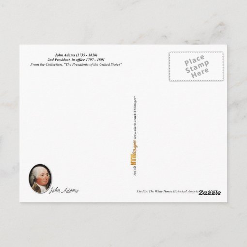 John Adams - 2nd President of the U.S. Postcard | Zazzle