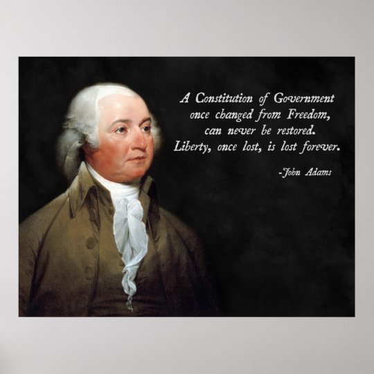 John Adams Constitution Poster | Zazzle.com