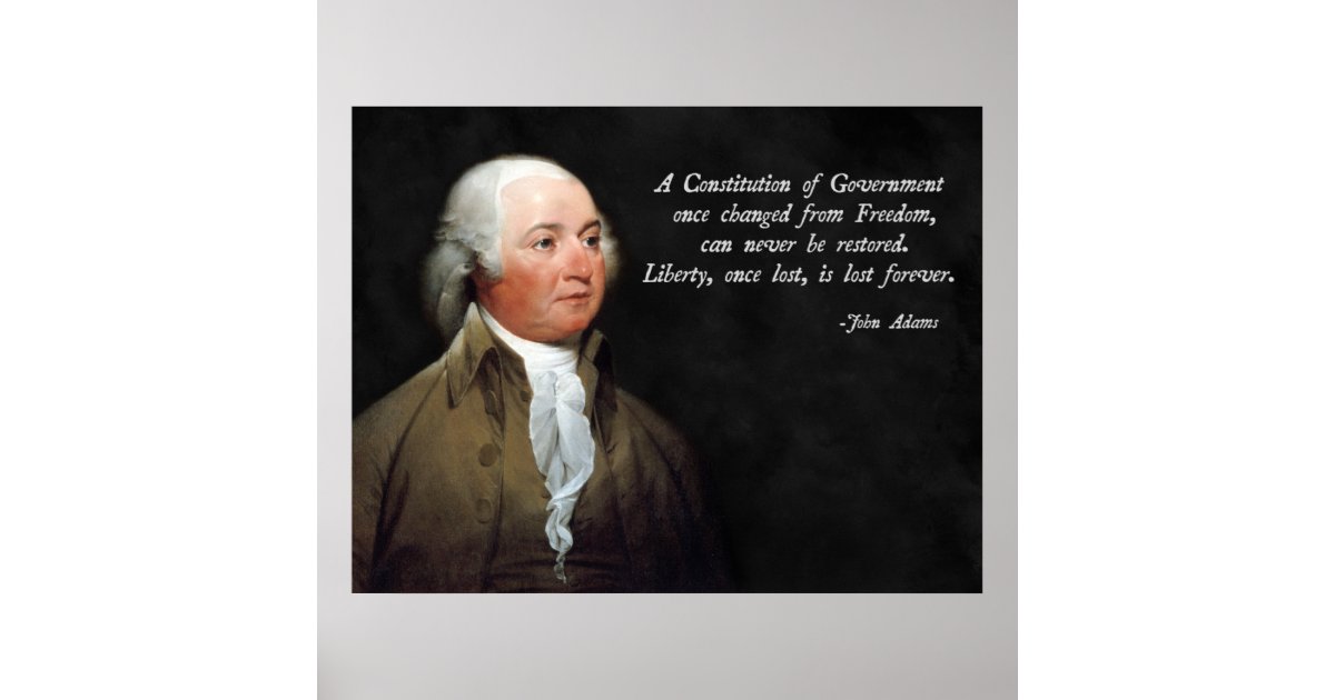 John Adams Constitution Poster | Zazzle