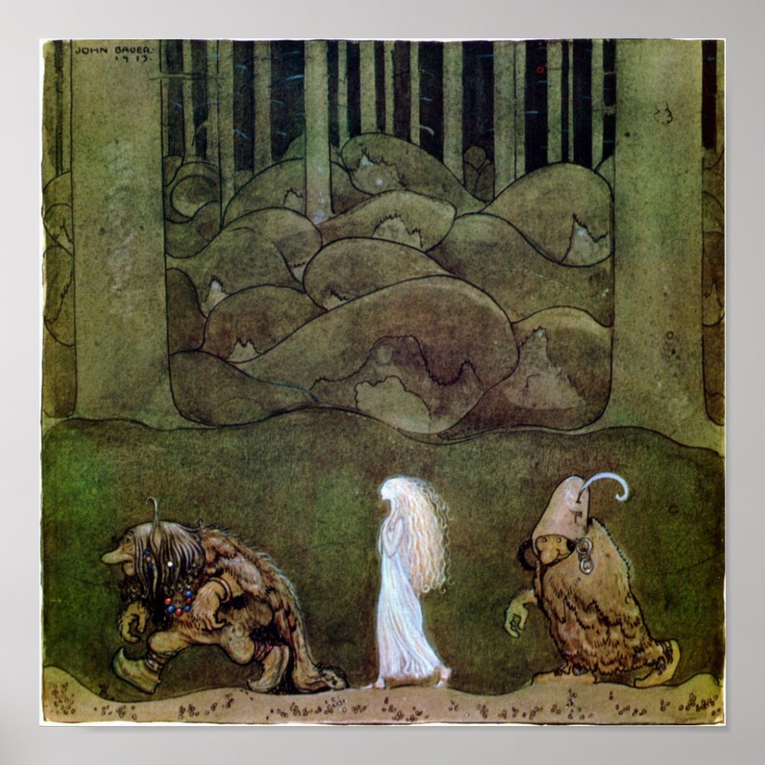 John Bauer One summer's evening Poster | Zazzle