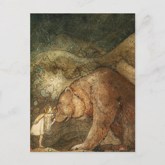 John Bauer - Poor little Basse Postcard | Zazzle