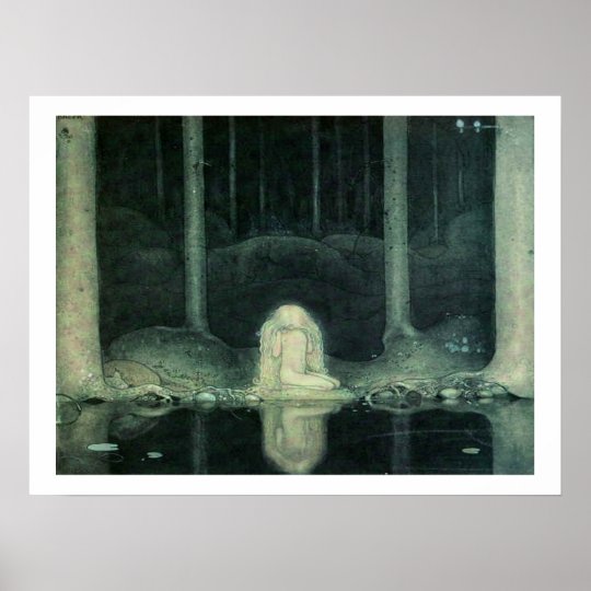 John Bauer Princess Tuvstarr Looks For Her Heart Poster | Zazzle.com