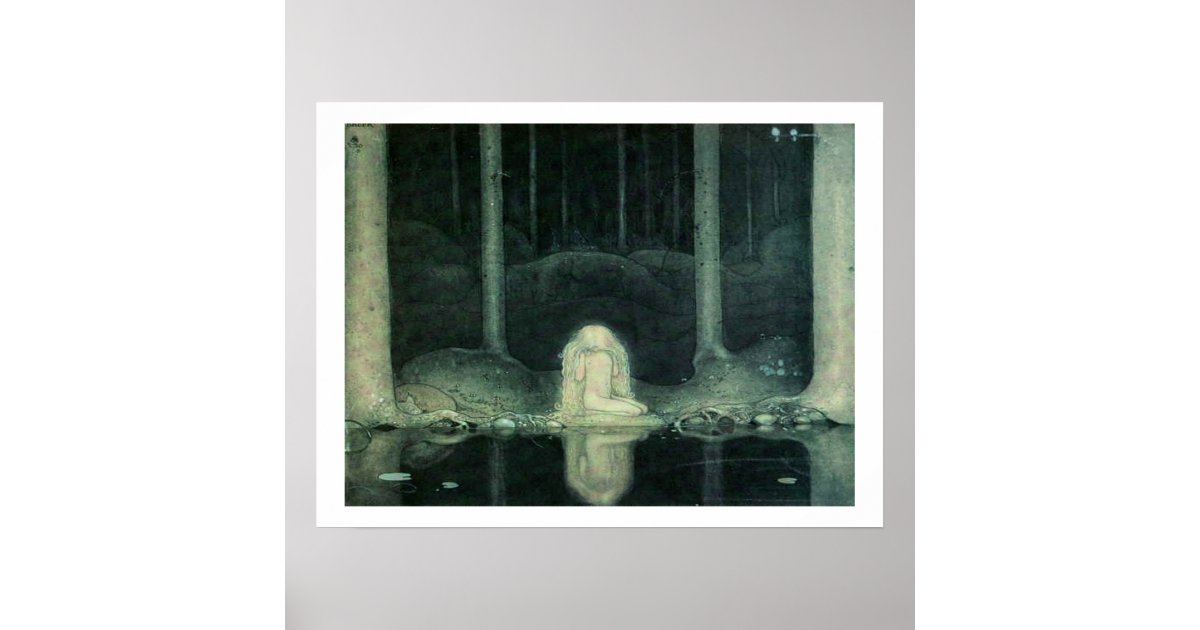 John Bauer Princess Tuvstarr Looks For Her Heart Poster | Zazzle