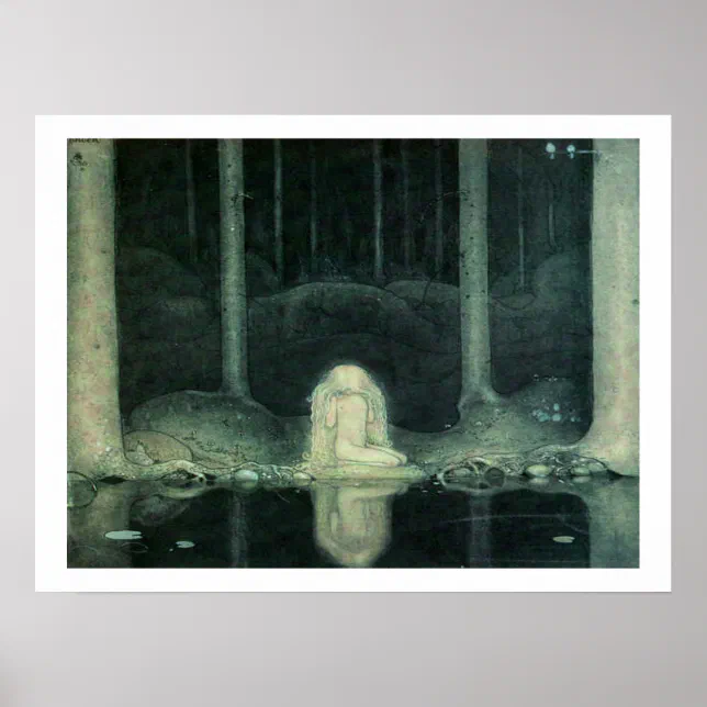 John Bauer Princess Tuvstarr Looks For Her Heart Poster | Zazzle