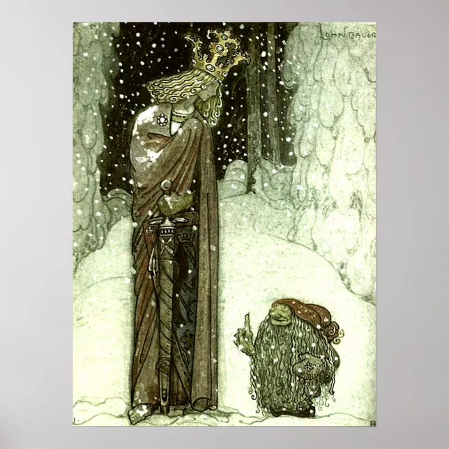 John Bauer The Princess and the Troll Poster | Zazzle
