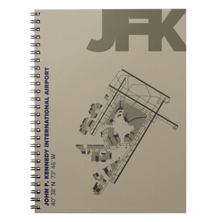 John F. Kennedy Airport (JFK) Diagram Notebook | Zazzle