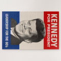 John F. Kennedy For President JFK Campaign Poster Jigsaw Puzzle | Zazzle