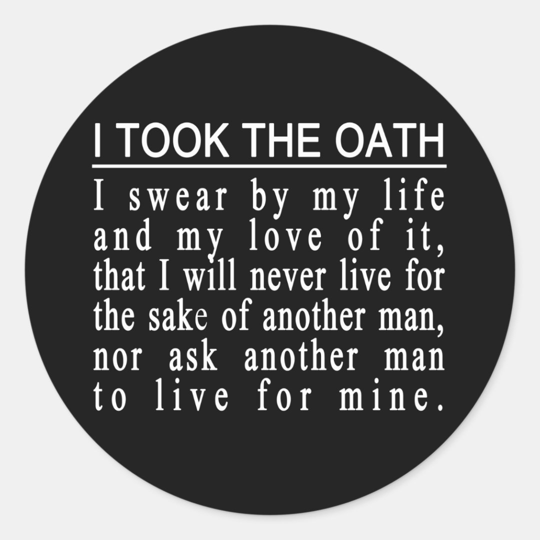 John Galt Oath stickers | Zazzle