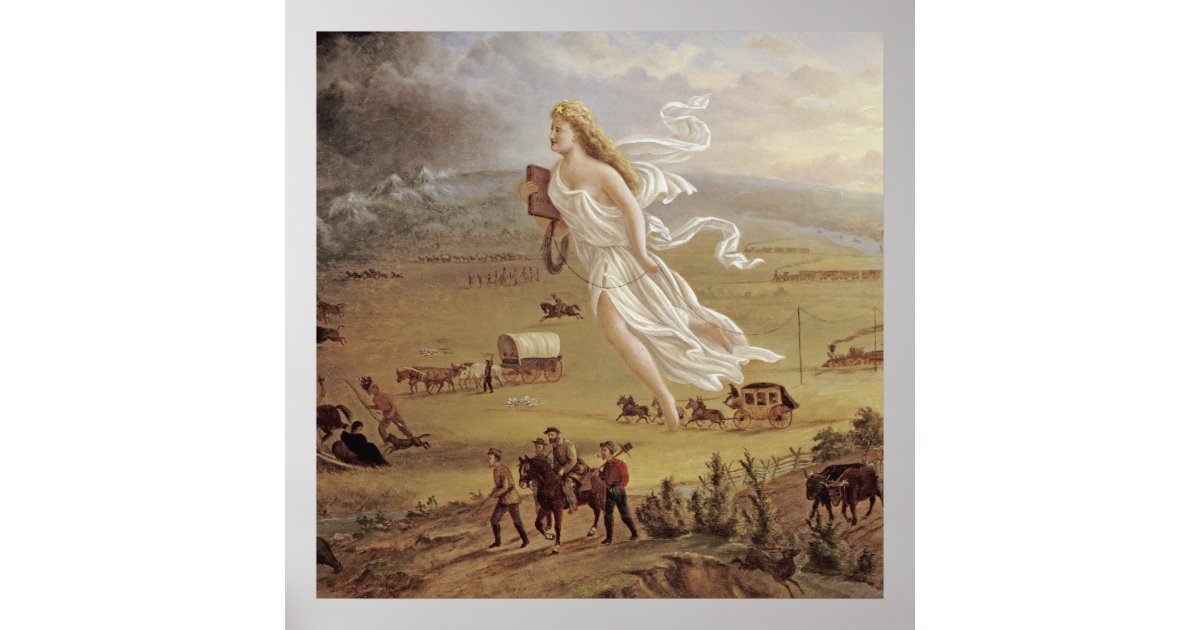 John Gast - American Progress Poster | Zazzle