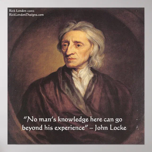 John Locke Experience/Knowledge Quote Poster | Zazzle