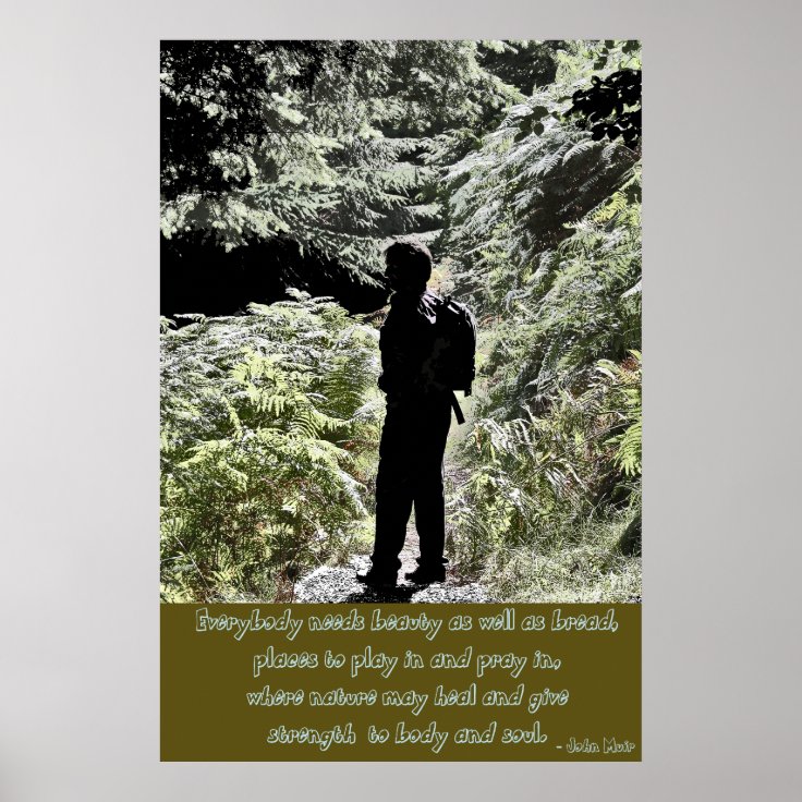 John Muir Nature Quote Poster Print | Zazzle