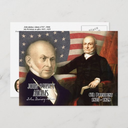 John Quincy Adams - 6th President of the U.S. Postcard | Zazzle