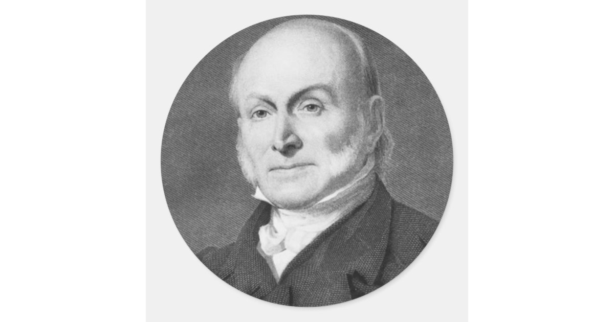 John Quincy Adams Classic Round Sticker | Zazzle